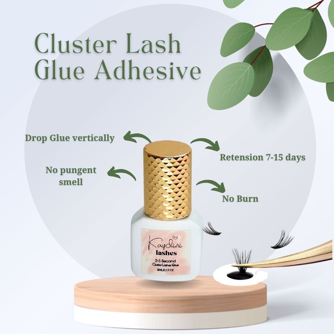 Cluster Lash Glue for Lash Lover - 4S-6S, Clear, Waterproof, and Long ...