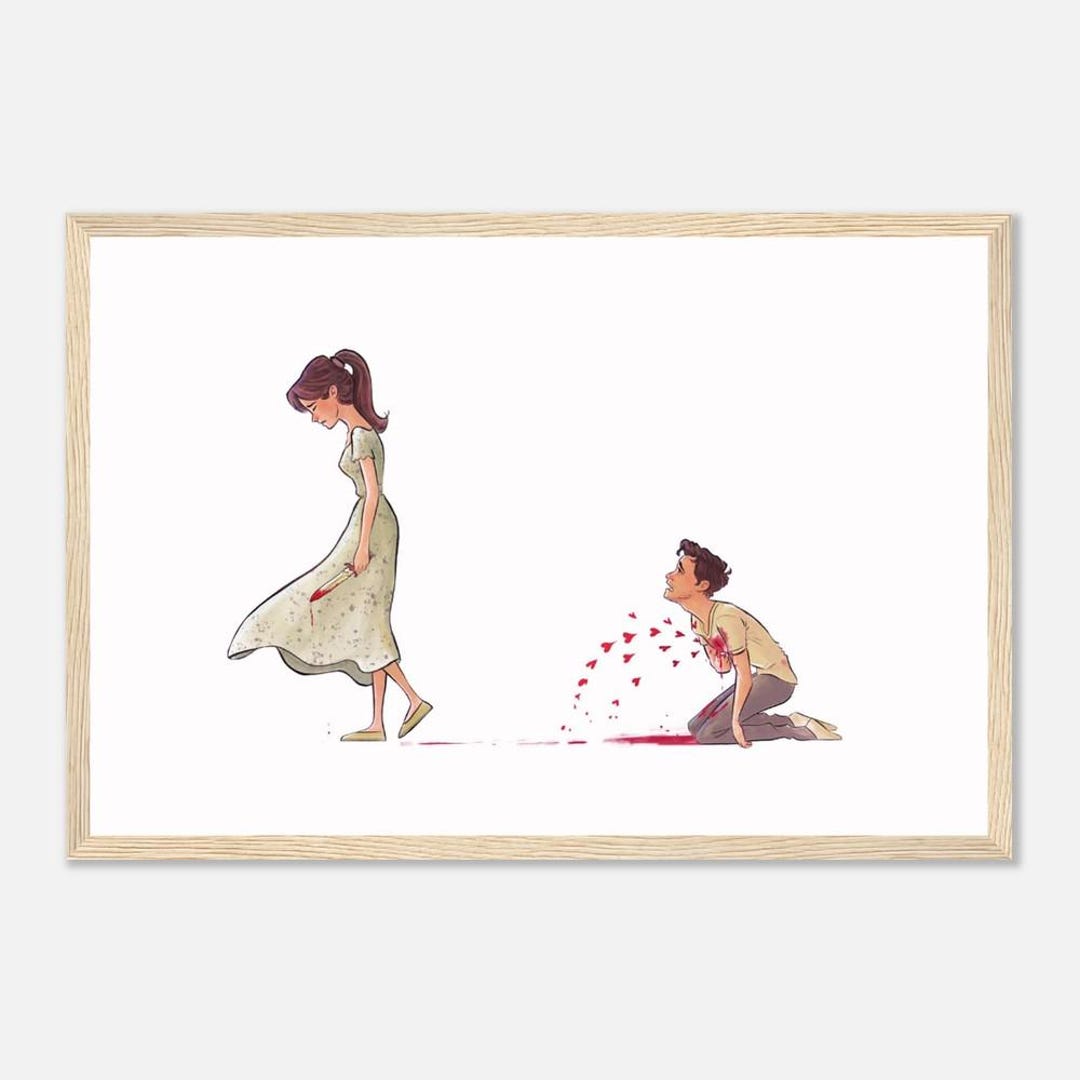 Framed Heartbreak Illustration Art Print - "so This is How It Feels ...