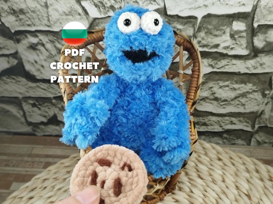 Biscuit Monster PDF Crochet Pattern, Fluffy Yarn, Amigurumi Tutorial ...