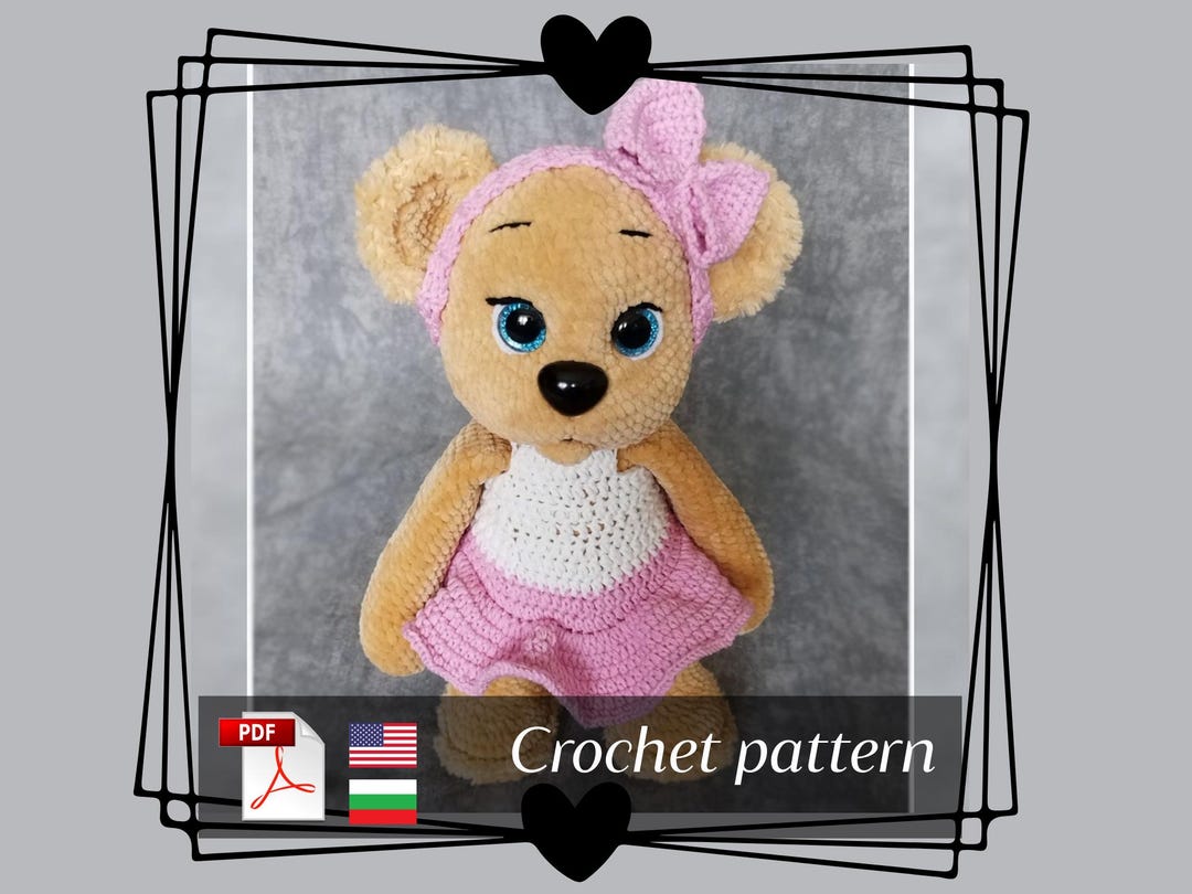 Crochet PATTERN Bear, Amigurumi Tutorial PDF in English, Instant ...
