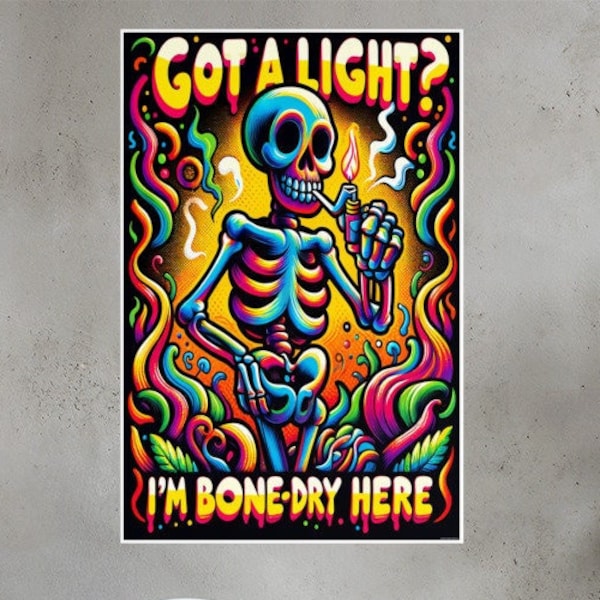 Skeleton Poster - Etsy