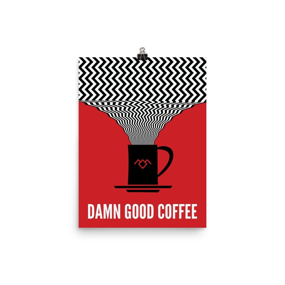 Damn Good Coffee Twin Peaks Poster | Etsy