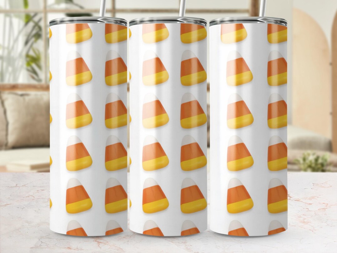 Halloween Candy Corn Digital File, 20 Oz Tumbler Design, Straight and ...