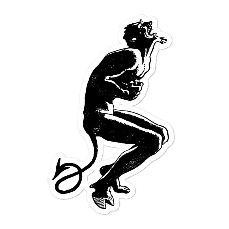 Devil Sticker Laughing Devil Sticker Bubble-free Sticker - Etsy