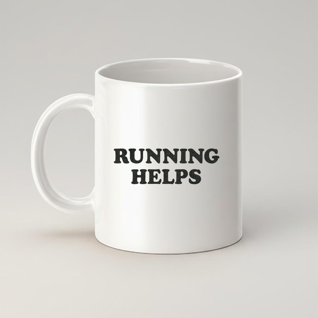 Running Helps Mugs, Motivational Runner Mug, Funny Run Mugs, Run Gift ...