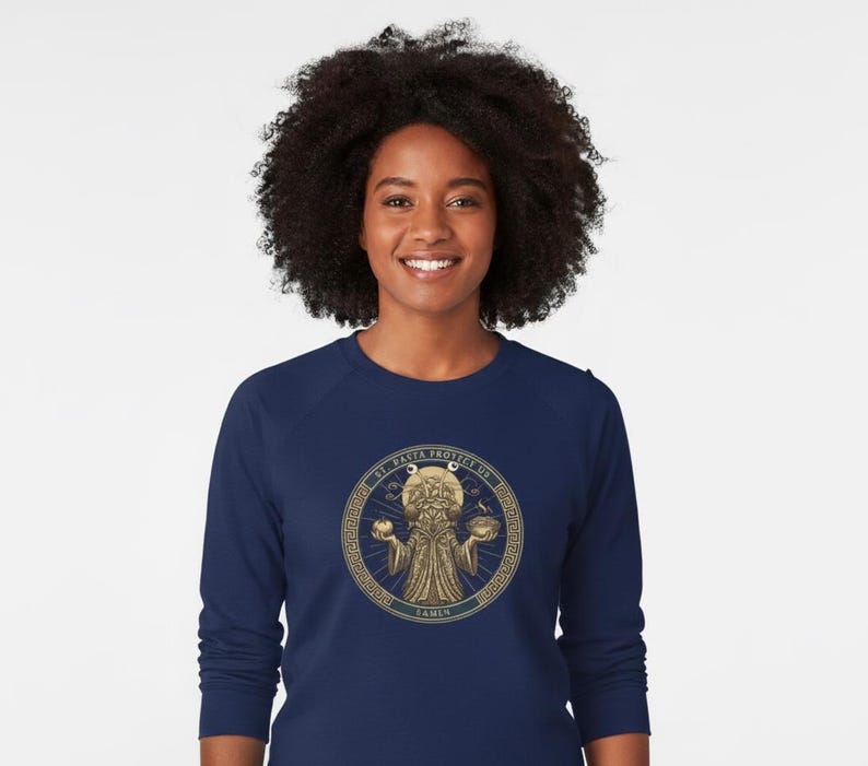 Flying Spaghetti Monster Sweatshirt St. Pasta Protect Us Crewneck ...