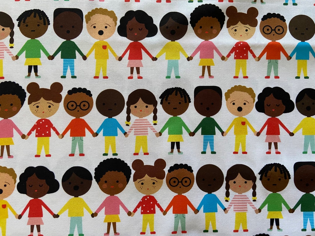 See Us. Hear Us. Love Us., Fabric, Robert Kaufman, Kids, Children, Sewing, Quilting, Design ...