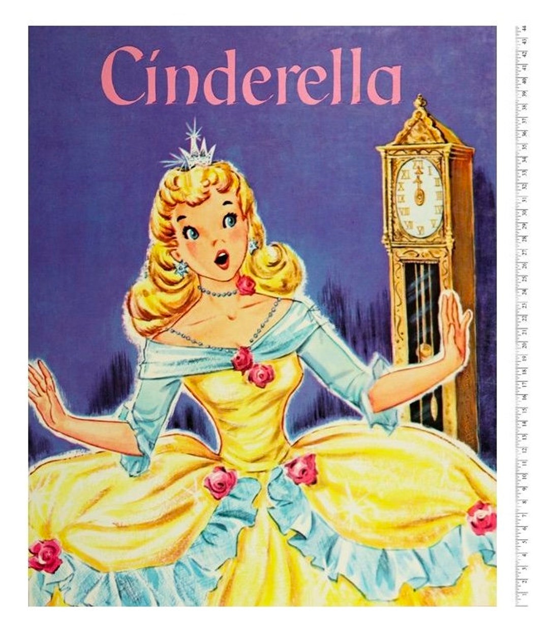 Cinderella, Fabric Panel, David Textiles, Sewing, Quilting, Vintage ...
