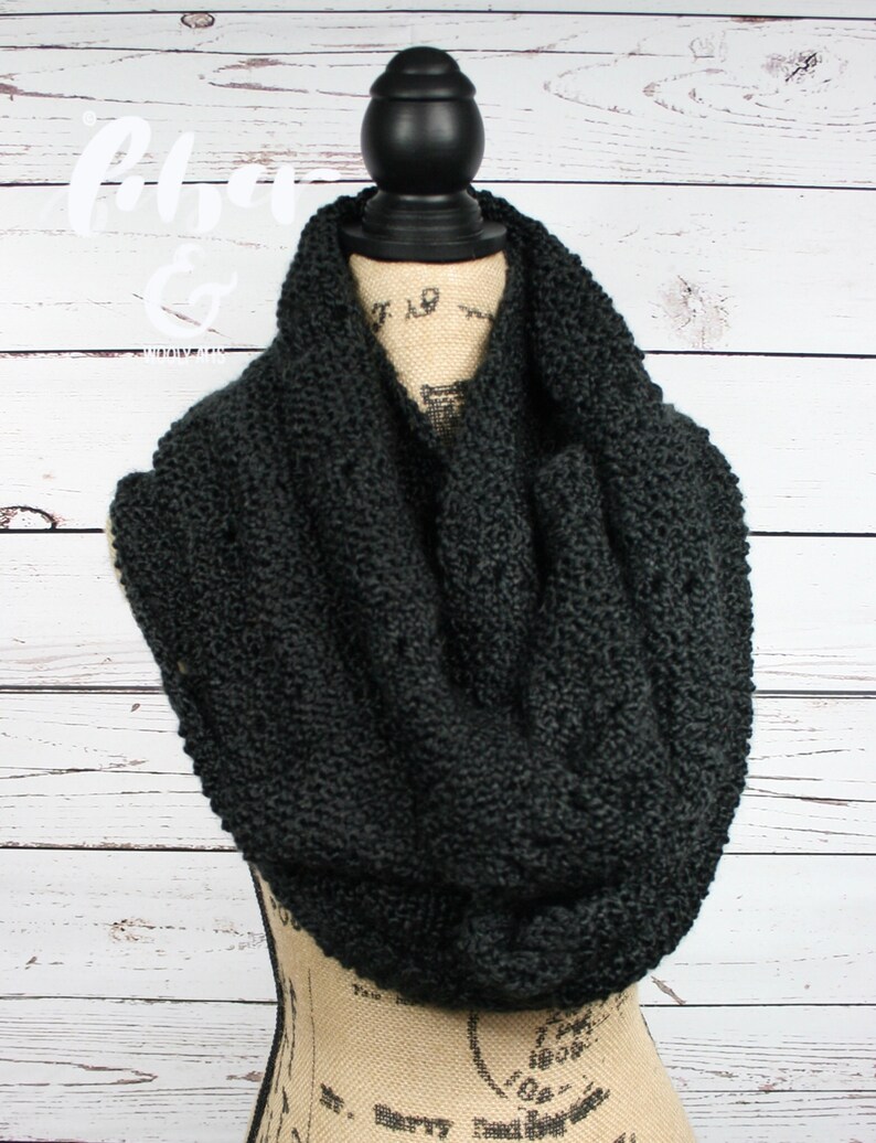 The Jordan Cowl Onyx Cowl Hooded Cowl Infinity Scarf Knit | Etsy
