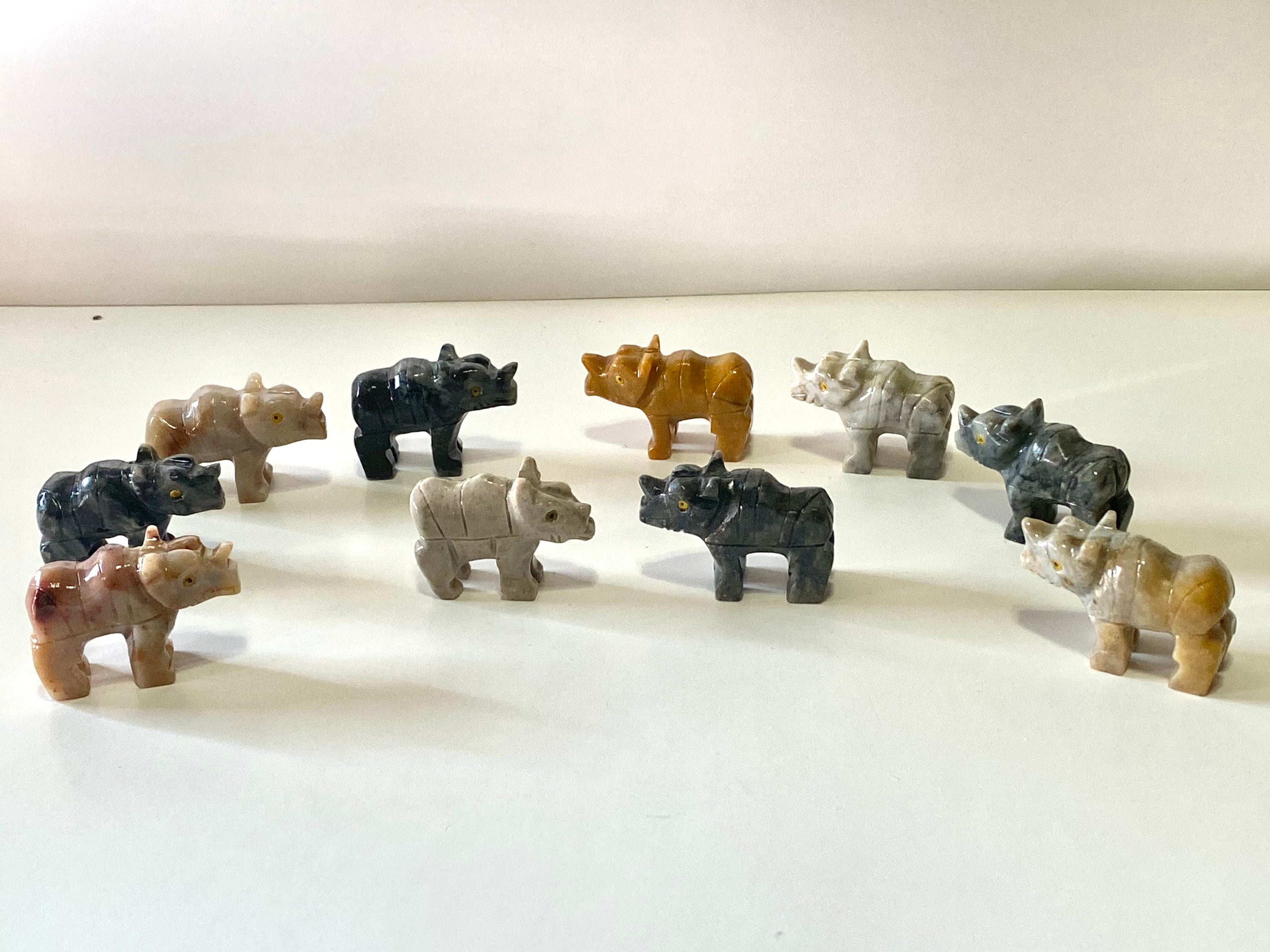 10 Piece Hand Carved Soapstone Miniature Animal Figurines | Etsy