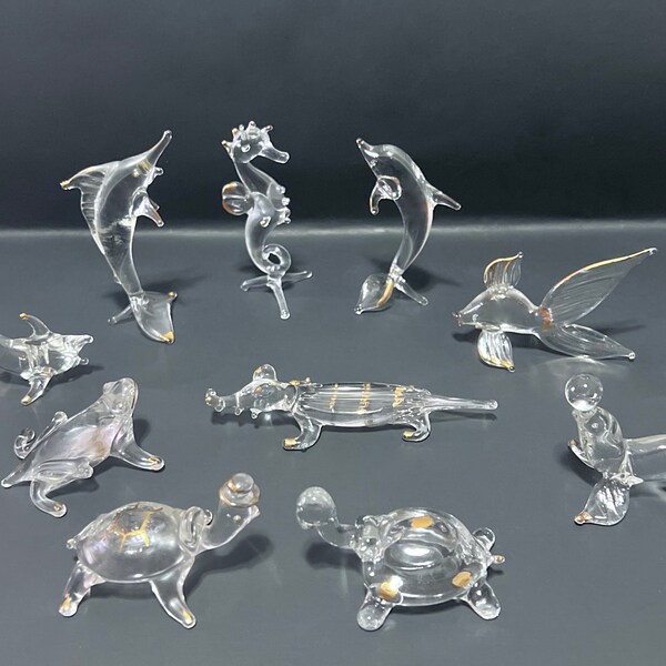 Blown Glass Animals - Etsy