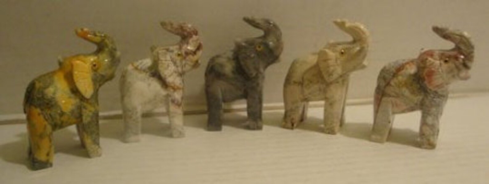 Set of Five Soapstone Animal Figurines 3.25h Elephant - Etsy