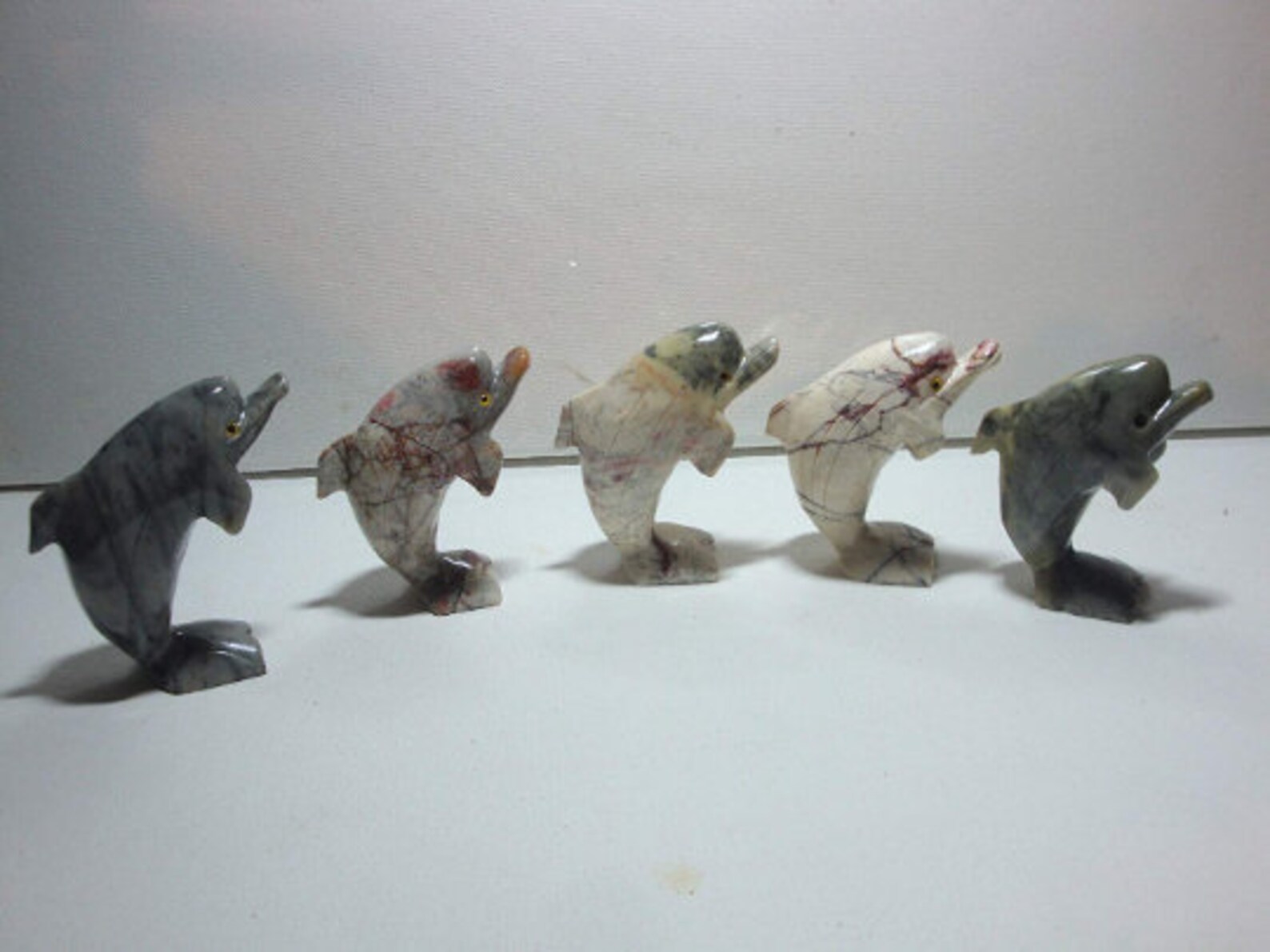 Set of Five Soapstone Animal Figurines 3.25h Elephant - Etsy