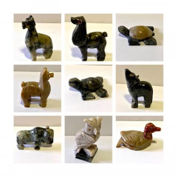 Peruvian Medium Hand-carved Soapstone Animal Figurines | Etsy
