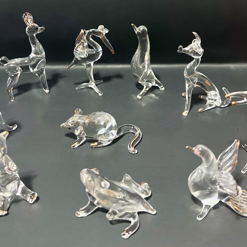 Blown Glass Animals - Etsy