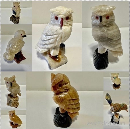 Peruvian Mineral Stone Bird Figurine 3.25"-4.25"h Great Housewarming ...