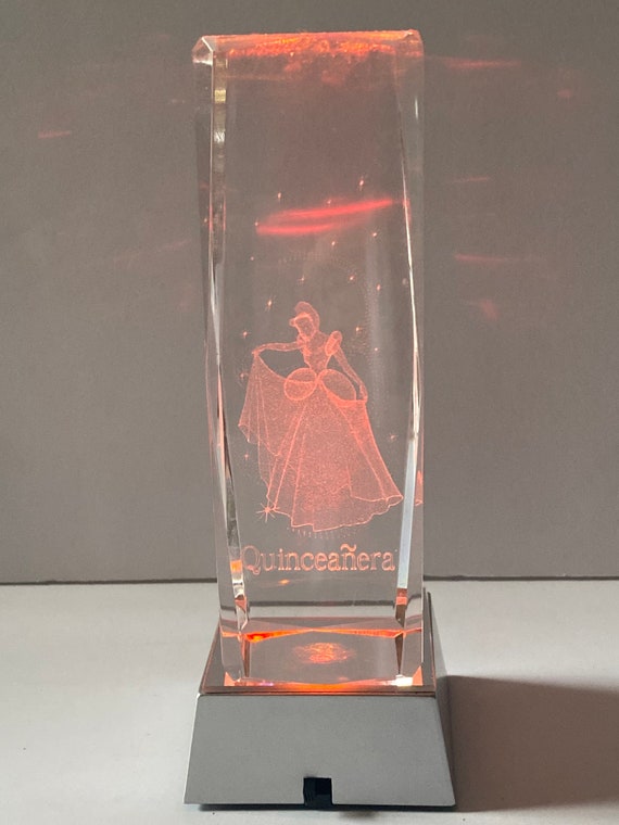 Cinderella Laser Etched 3D Crystals. Size: | Etsy