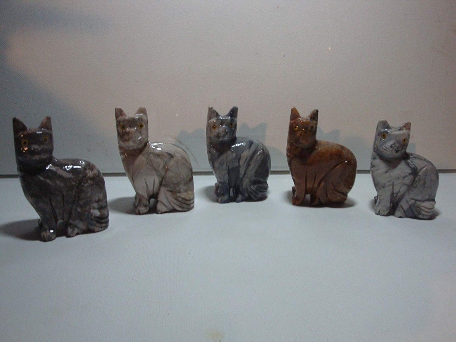 Set of Five Soapstone Animal Figurines 3.25h Elephant - Etsy