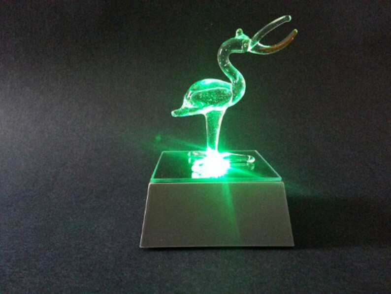 Blown Glass Animal Figurines With Removable LED Base - Etsy