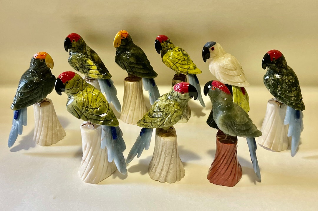 Peruvian Mineral Stone Bird Figurine 3.254.25h Great Housewarming ...