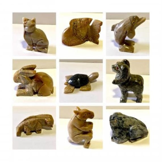 Peruvian Medium Hand-carved Soapstone Animal Figurines - Etsy