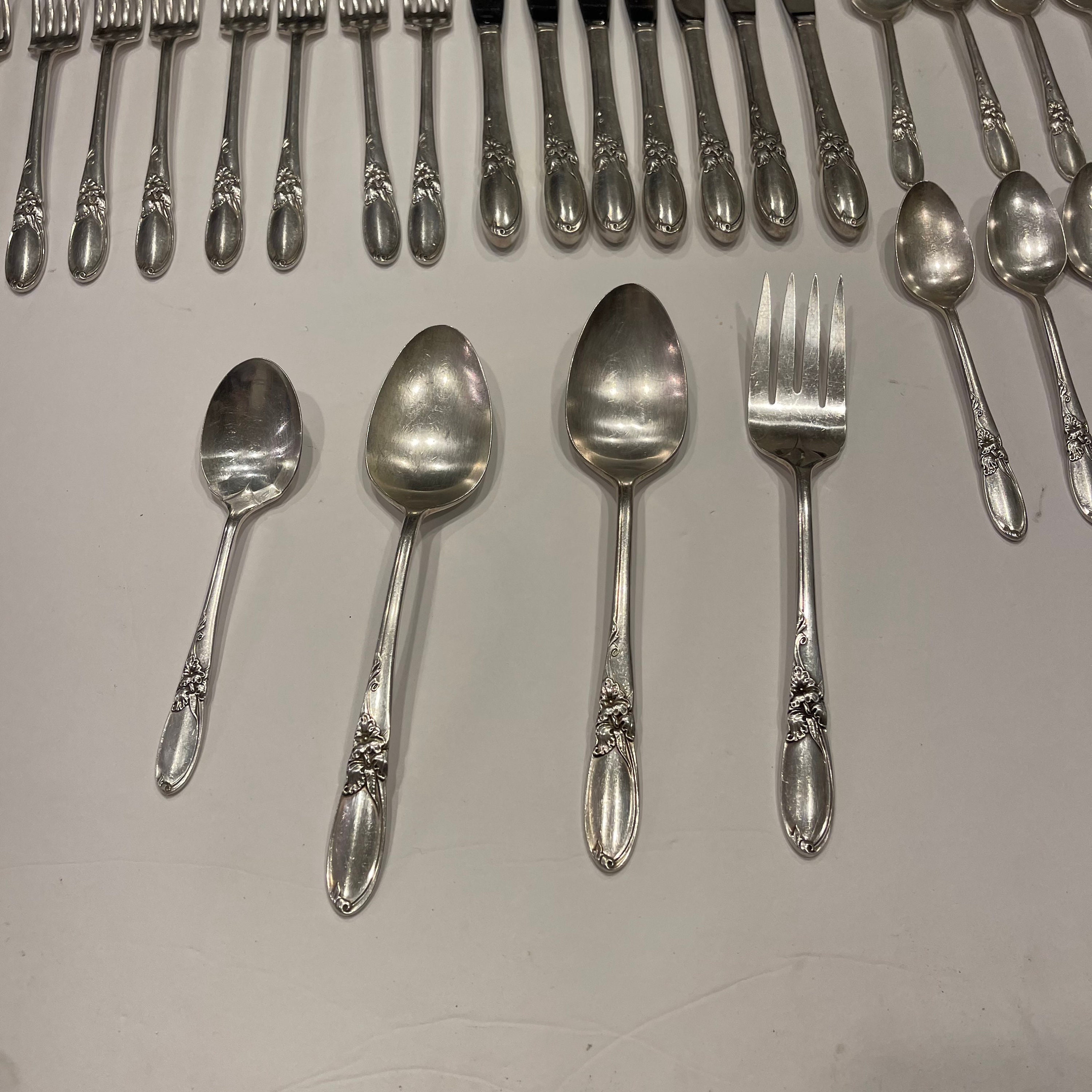 Vintage 1953 Oneida Community Silverware White Orchid - Etsy