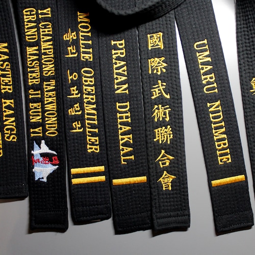 Custom Embroidery Black Belt for Martial Arts Taekwondo - Etsy