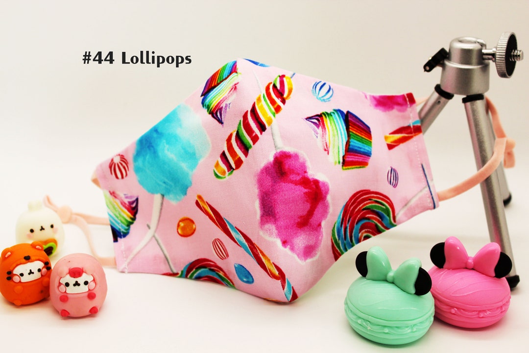 Lollipops / Candy Face Mask / Cotton Mask / Kids Face Mask / - Etsy