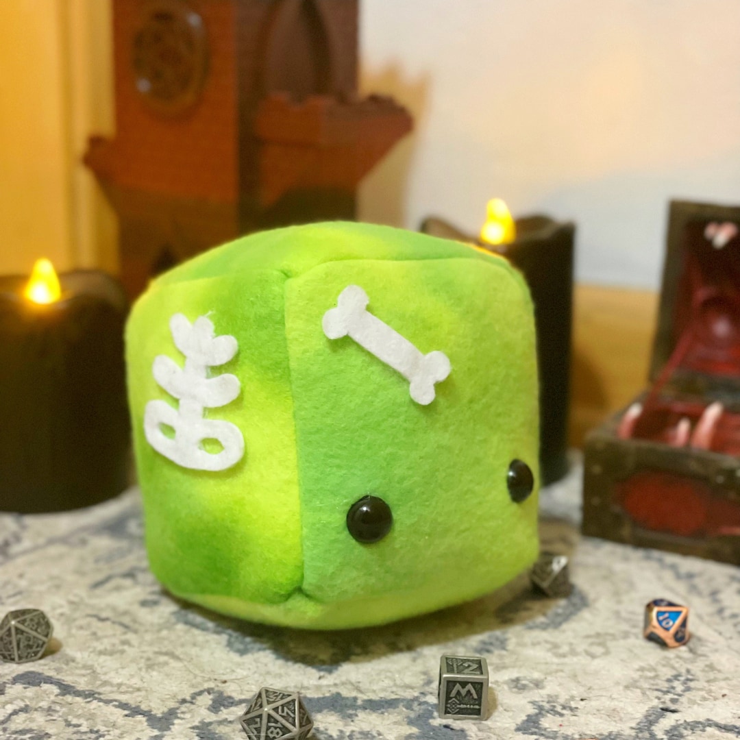 Gelatinous Cube Plushie, Dnd Cube, Green Jello Cube - Etsy