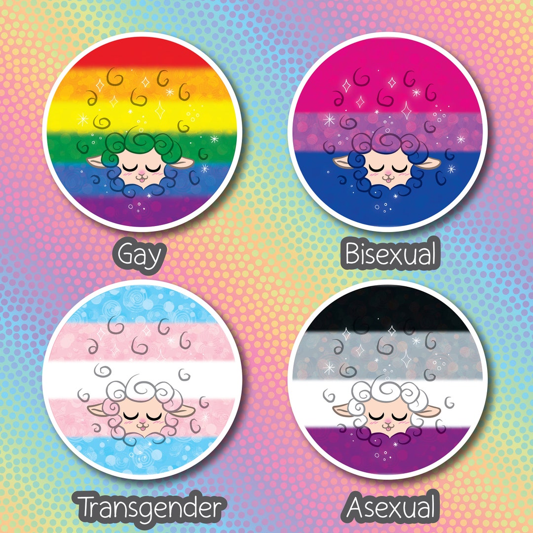 Pride Sheep Buttons|pride|lgbt|pinback|2.25" Button|cute Sheep|cute ...