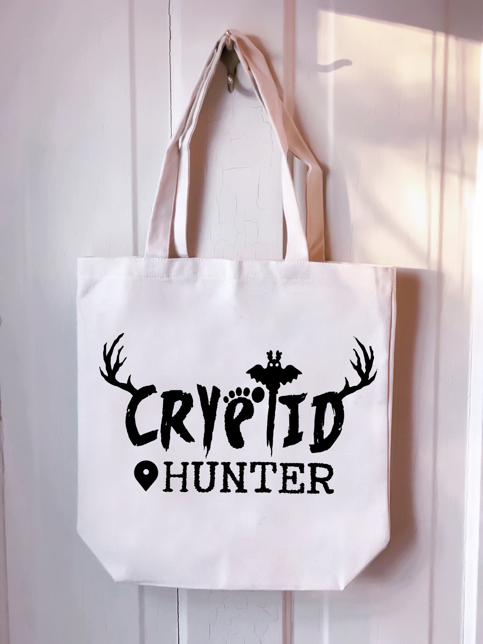 Cryptid Hunter Tote Knitting Tote Tote Bag Knitting Bag | Etsy
