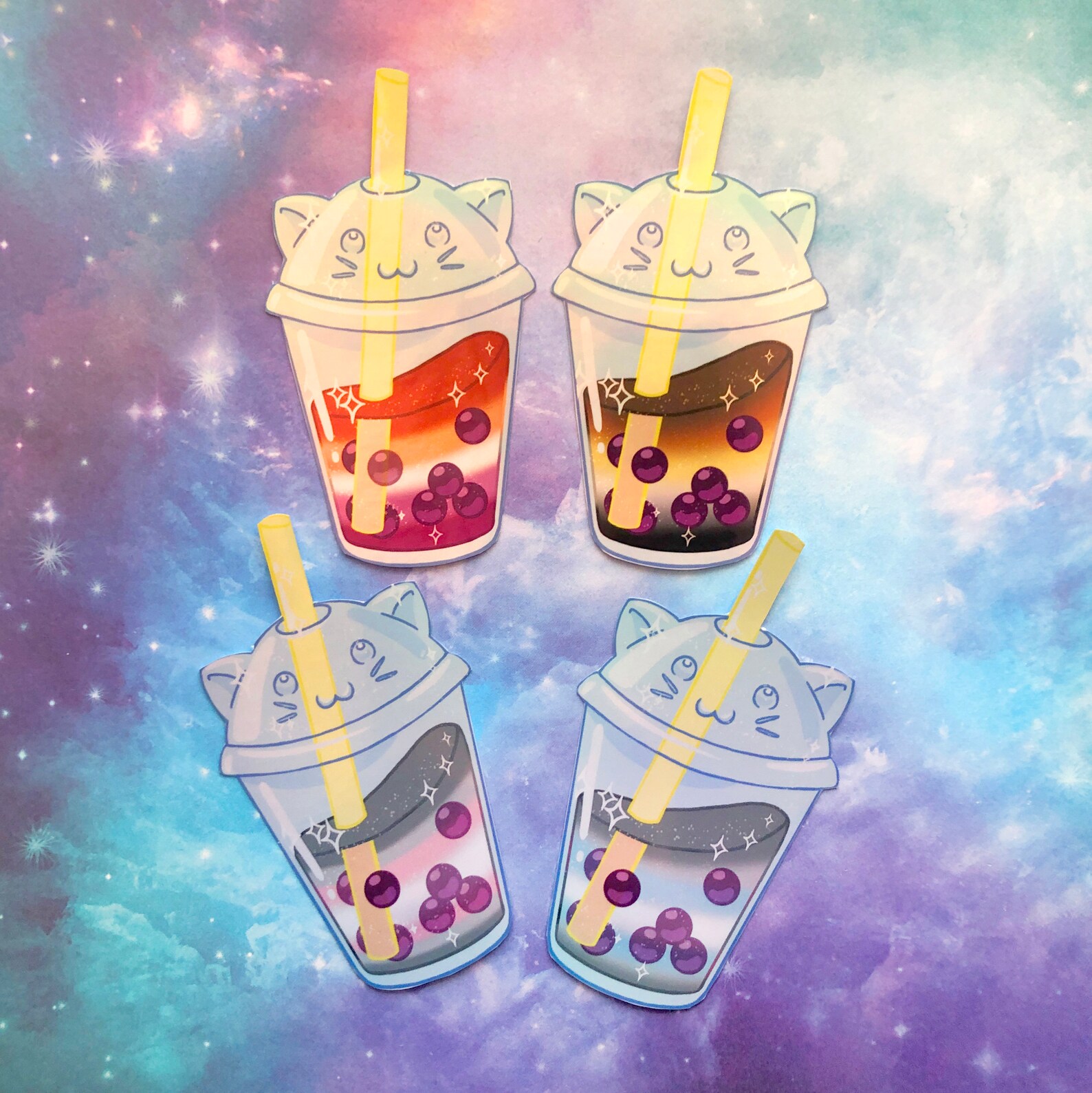 Pride Flag Boba Stickers Purride Boba Tea LGBTQ - Etsy