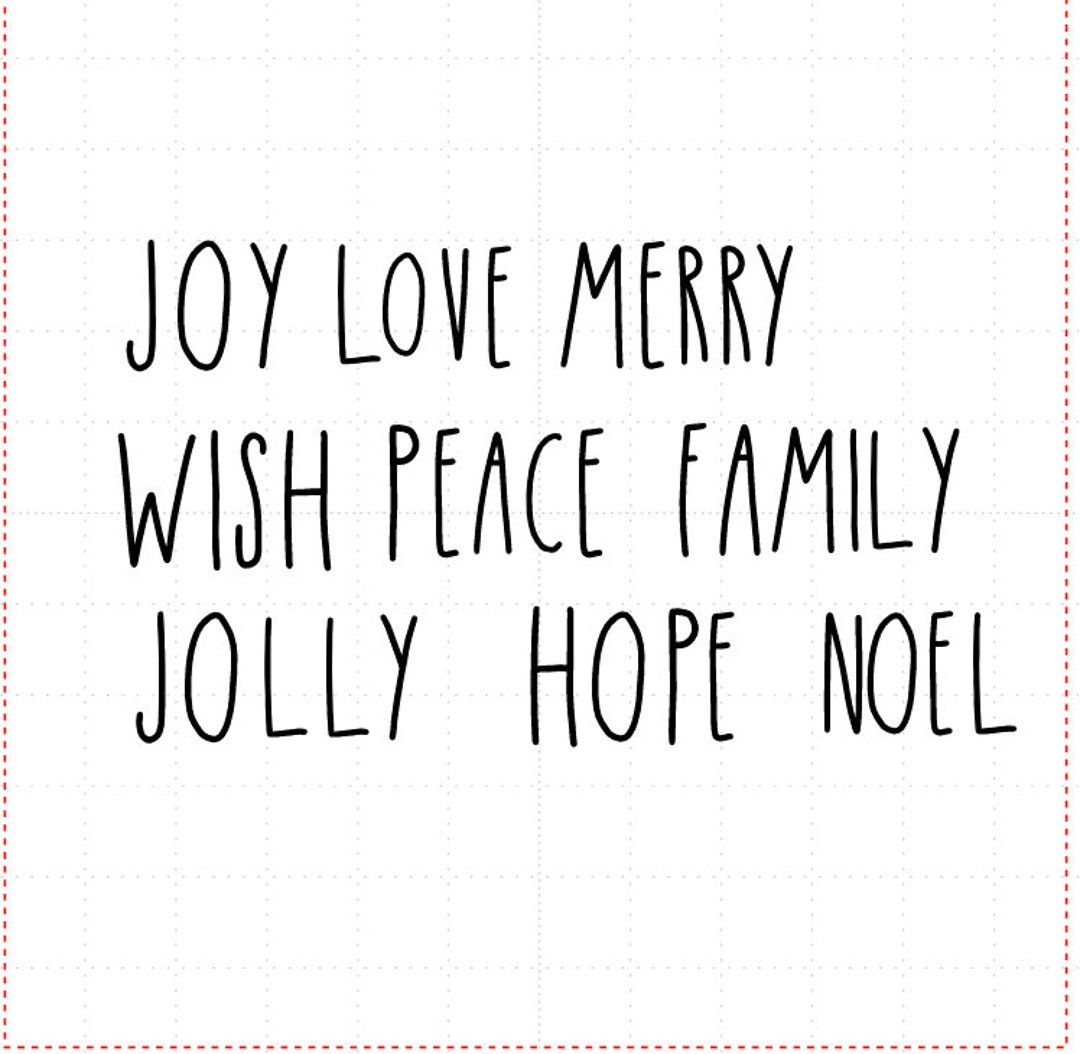 Rae Dunn Inspired Christmas Words SVG ONLY - Etsy