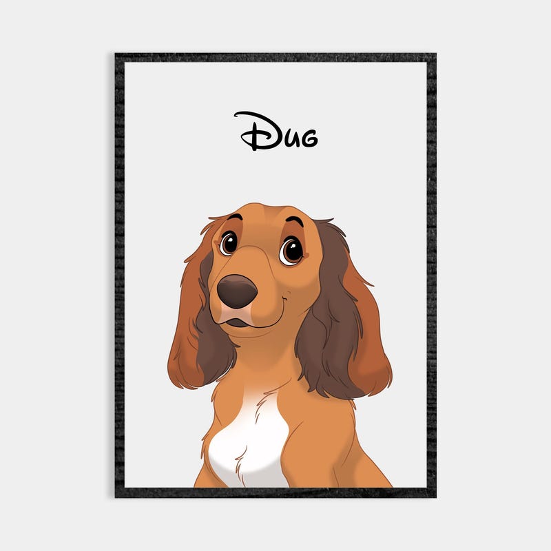 Cartoon Dog Portraits Poster - Etsy UK