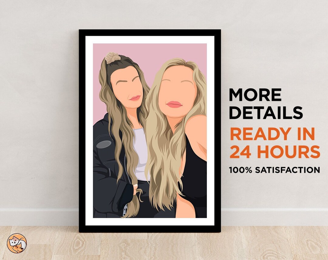 Faceless Portrait, Custom Faceless Portrait Print, Custom Portrait ...