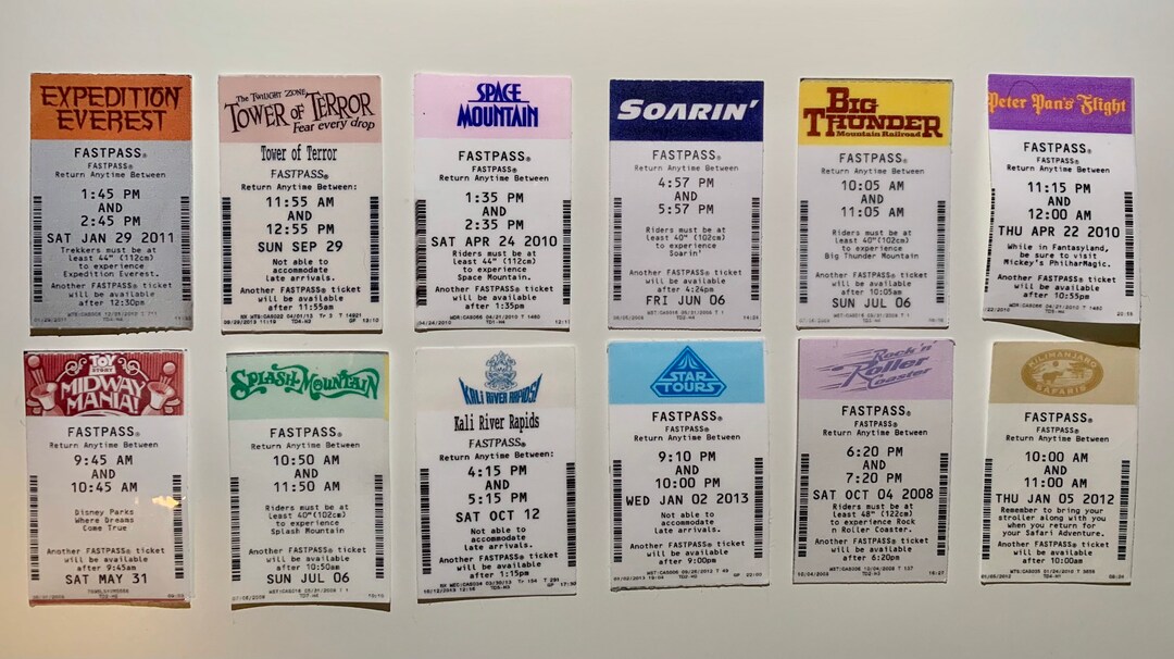 Fastpass Sticker, Hydroflask Sticker, Scrapbook Sticker, Ride Stickers ...