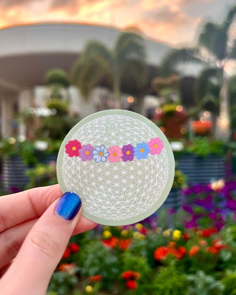 Epcot Ball Sticker Epcot Sticker Flower & Garden Sticker - Etsy