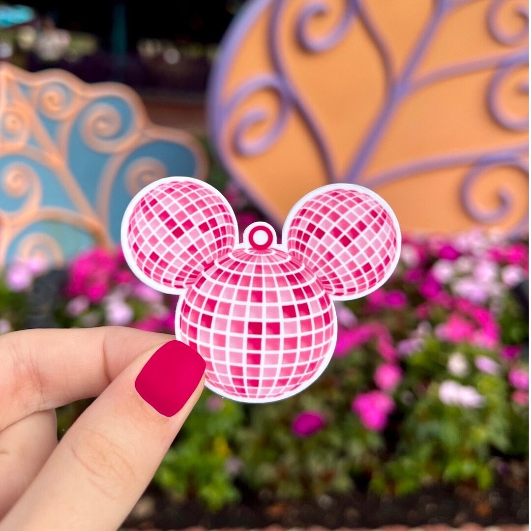 Mickey Disco Ball Sticker, Minnie Ears, Mickey Head Sticker Mickey Ears ...