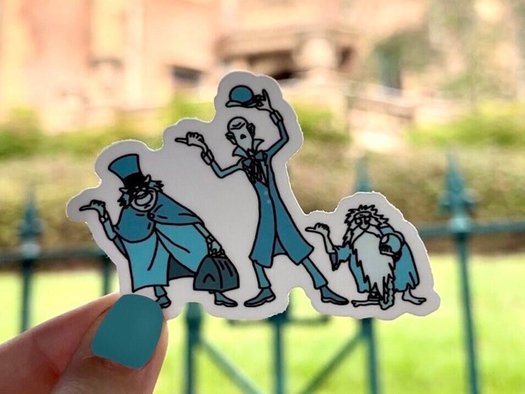 Hitchhiking Ghosts Sticker, Haunted Mansion Sticker, Vinyl Decal ...
