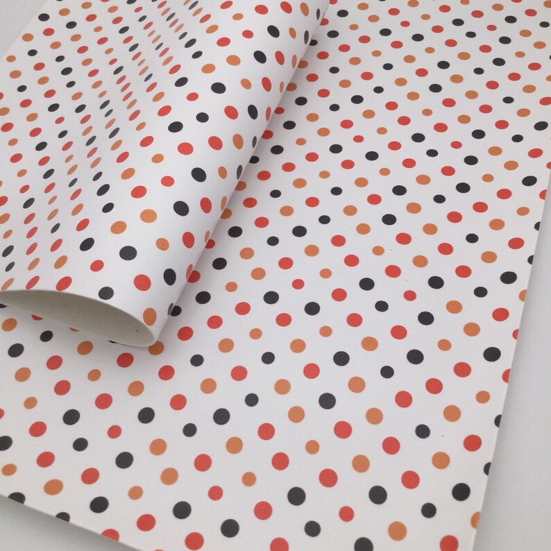 Halloween Polka Dot Faux Leather Sheets Halloween Custom Faux - Etsy
