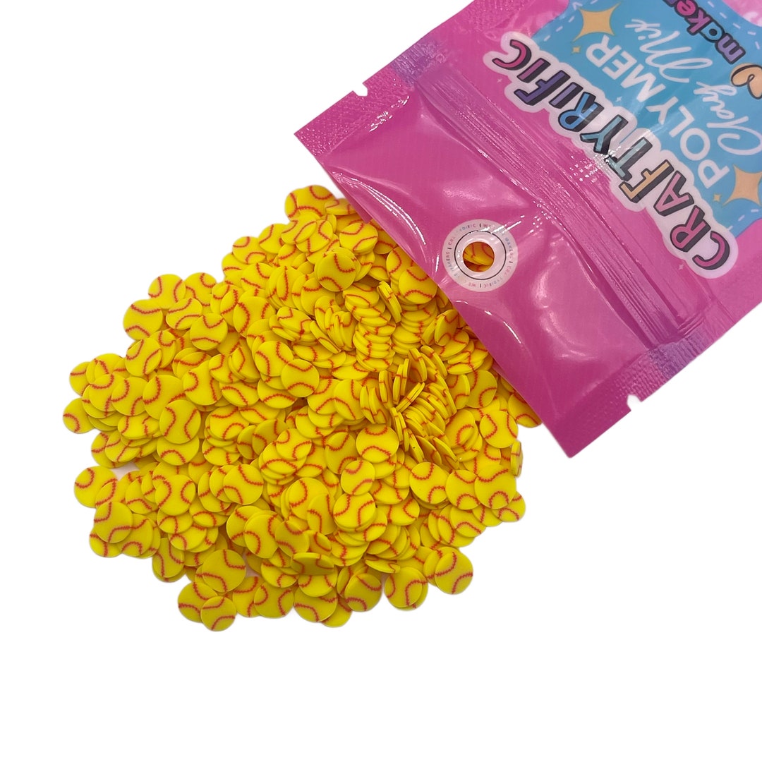 Softball Polymer Clay Sprinkles, Fake Sprinkles, Slime Polymer Clay ...
