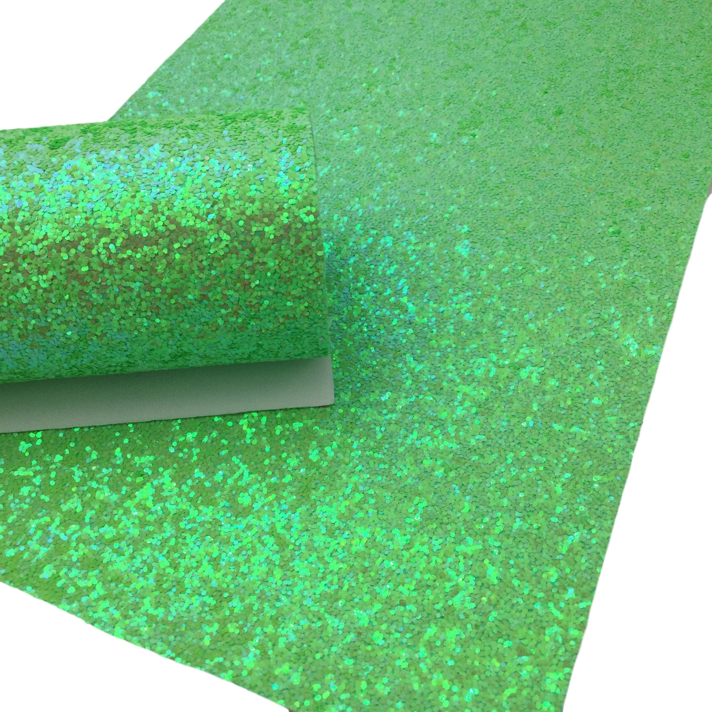 NEON GREEN Faux Leather Sheets Iridescent Glitter Sheets - Etsy