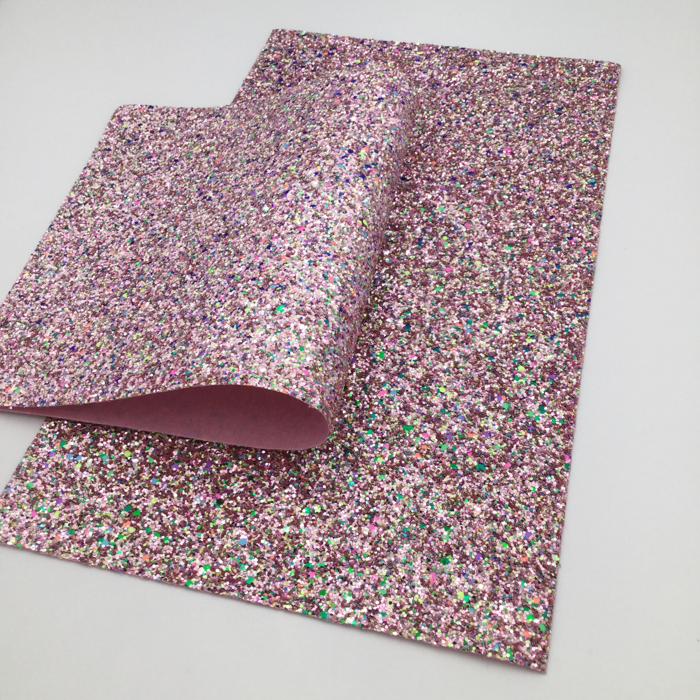 POPPING CANDY PINK Chunky Glitter Canvas Sheets, Pink Backing Glitter ...