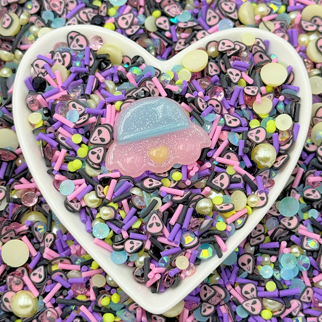 Pink Alien Polymer Clay Mix, Fake Sprinkles, Deco Jimmies, Resin Crafts ...