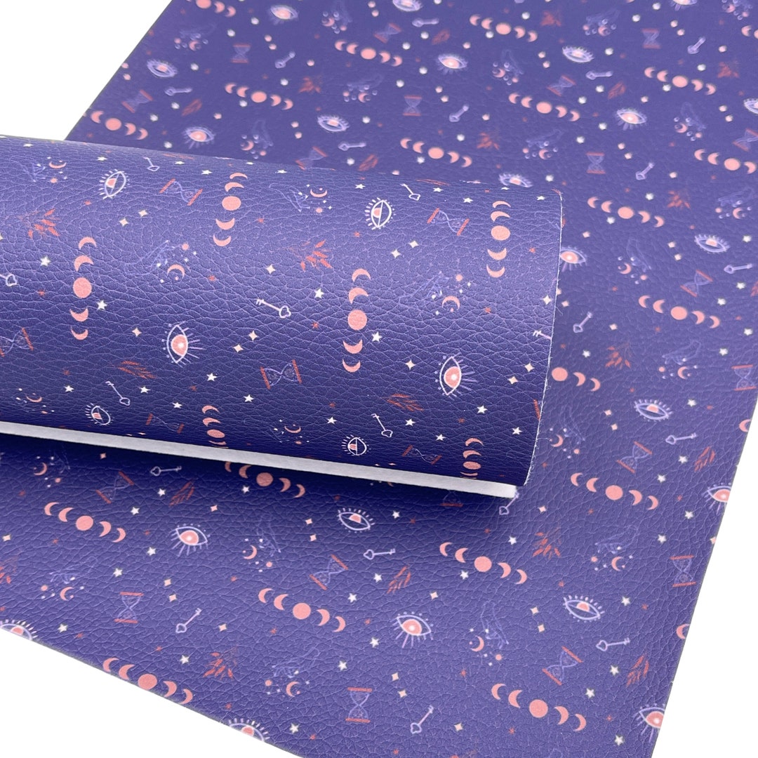 Moon Phases - Celestial Divine Premium Faux Leather Sheets, Custom ...