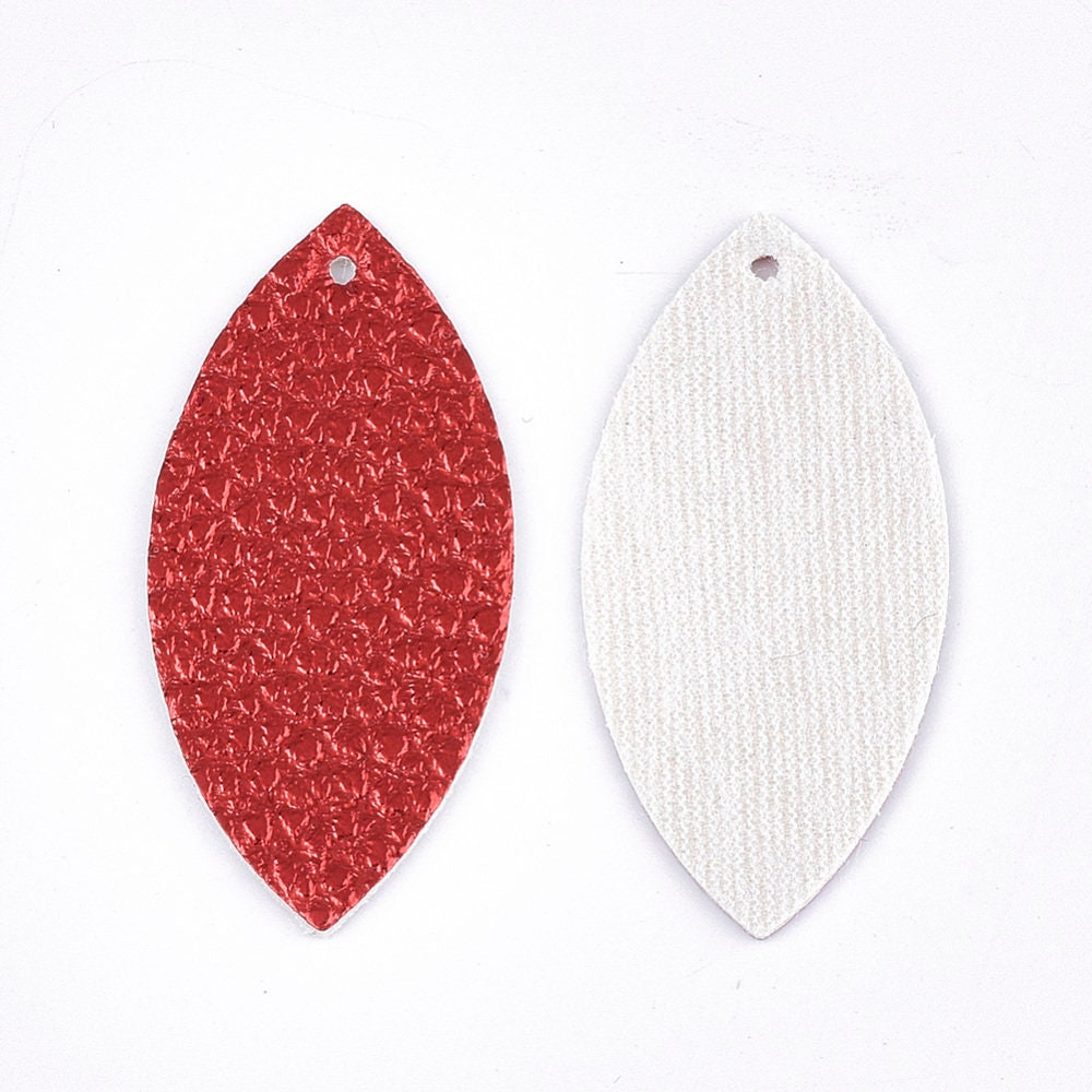 RED Faux Leather Petal Cut Outs 4 Pairs 1.5 Inch - Etsy