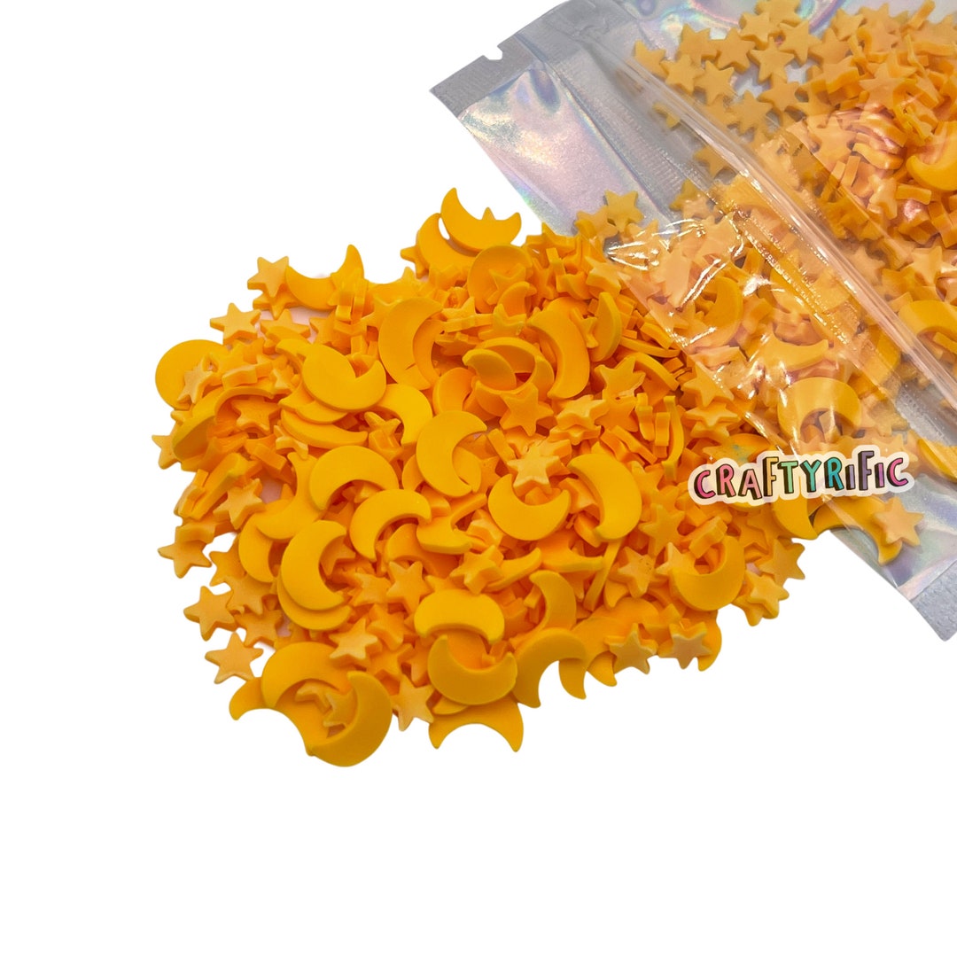 Yellow Moon and Stars Polymer Clay Mix - Etsy