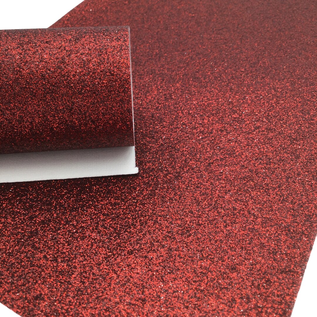 DARK RED Fine Glitter Canvas Sheet, Glitter Sheets, Faux Leather Sheets ...