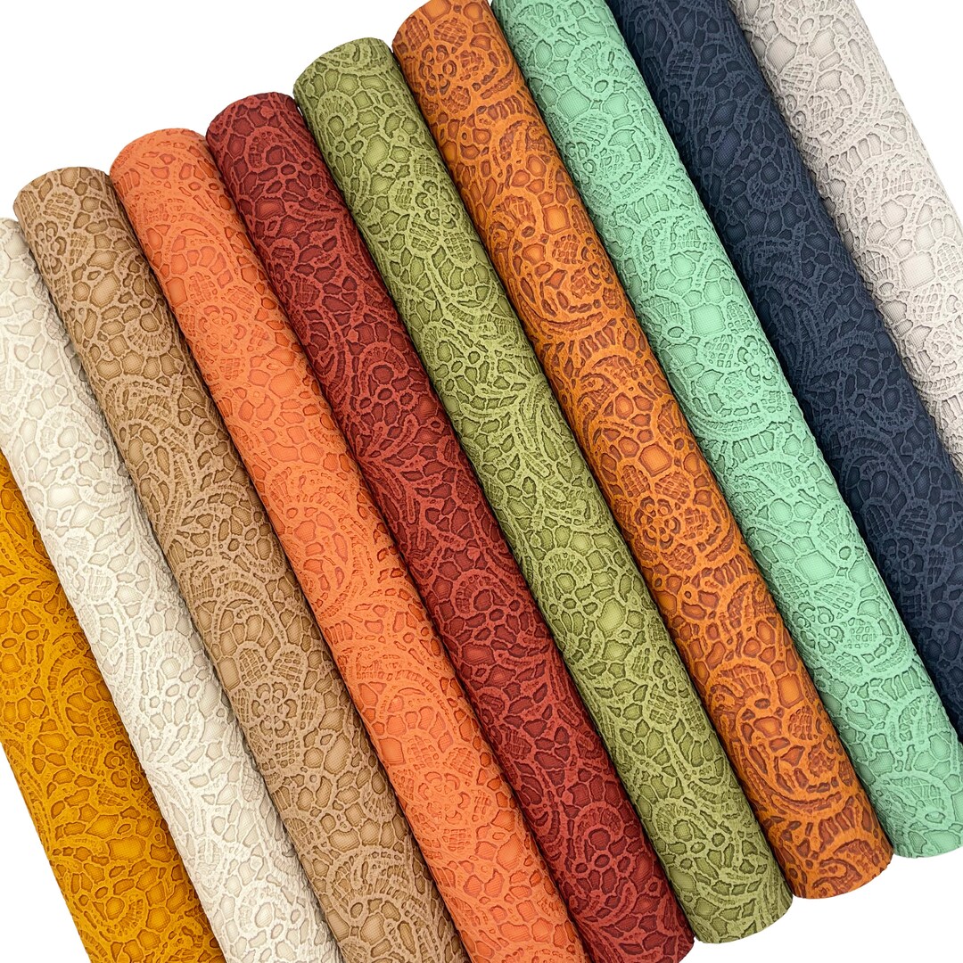 Floral Lace Embossed Faux Leather Rolls - Etsy