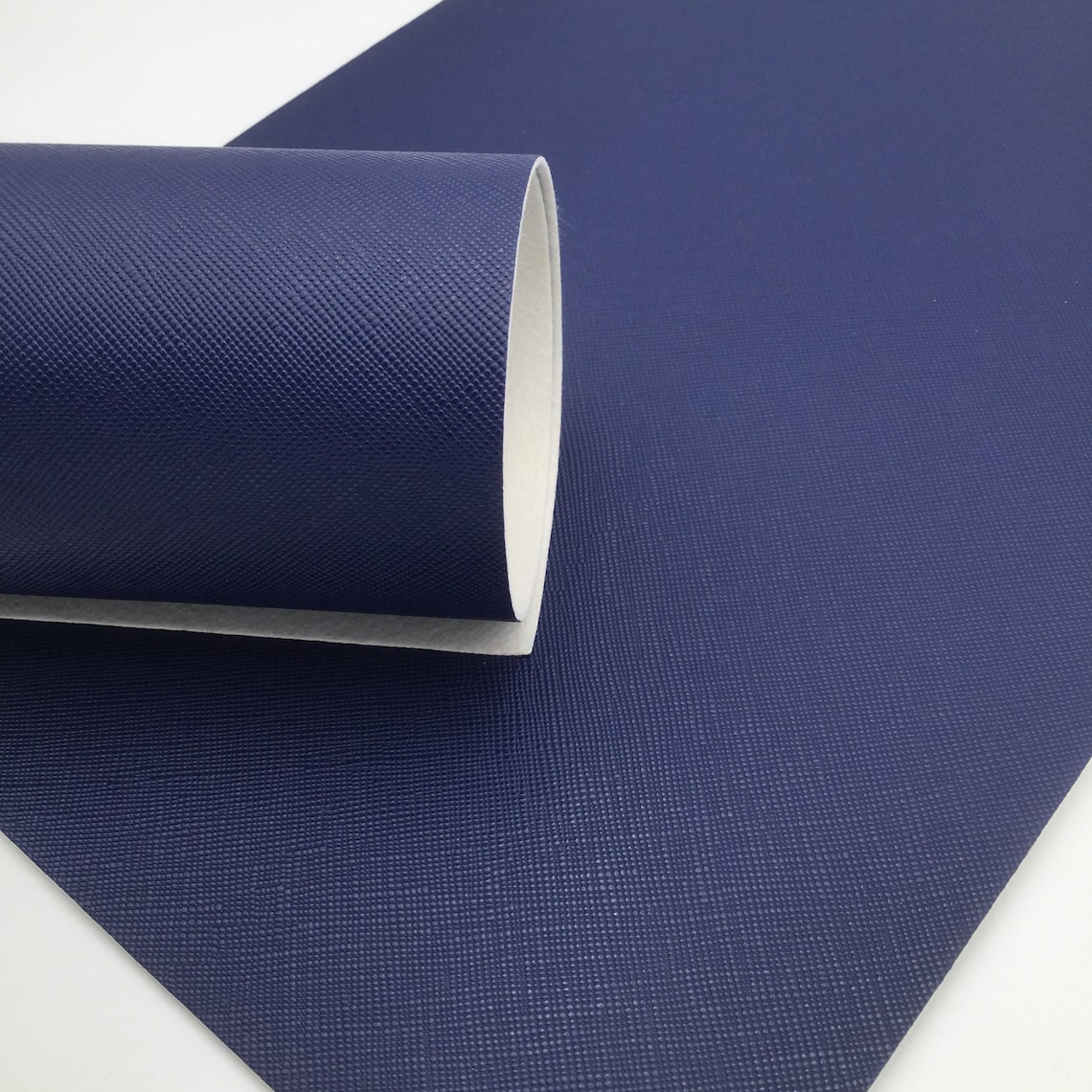 NAVY BLUE Saffiano Faux Leather Sheets, Saffiano Texture, Leather for ...